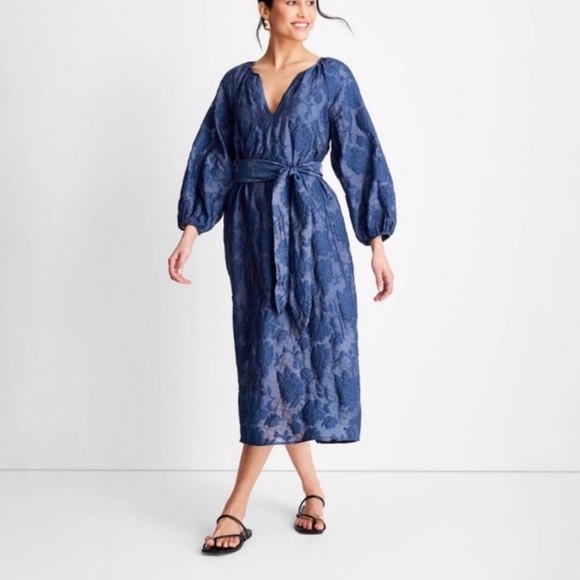 Jenny K Lopez | Dresses | Puff Sleeve Belted Midi Dress Future ...